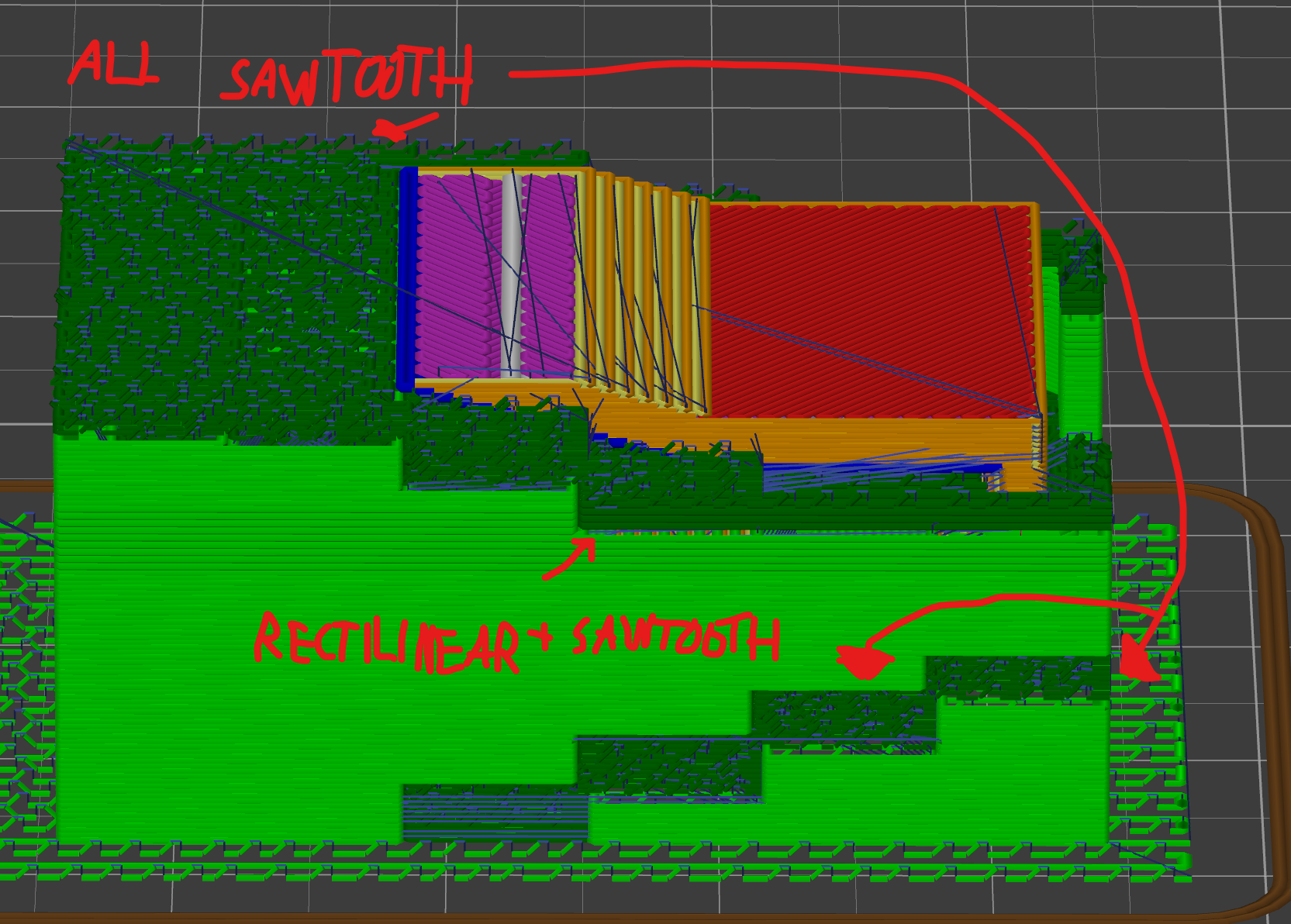 A few issues with sawtooth support interface · Issue #1419 · supermerill/SuperSlicer · GitHub