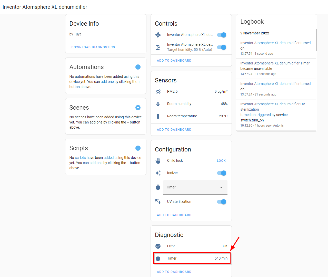 New Device request "Inventor ATMOSPHERE XL" Dehumidifier · Issue #263 · make-all/tuya-local · GitHub