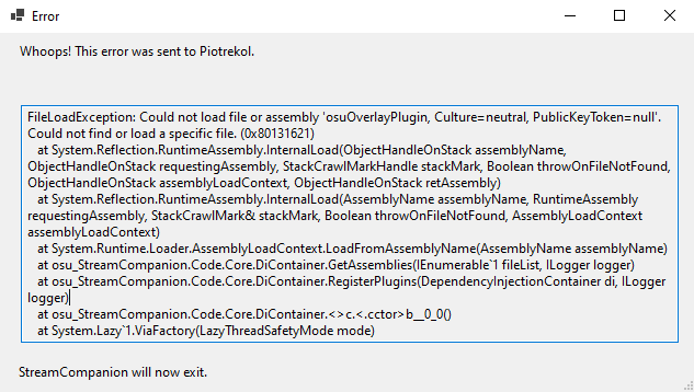 StreamCompanion crashes after update · Issue #281 · Piotrekol/StreamCompanion · GitHub