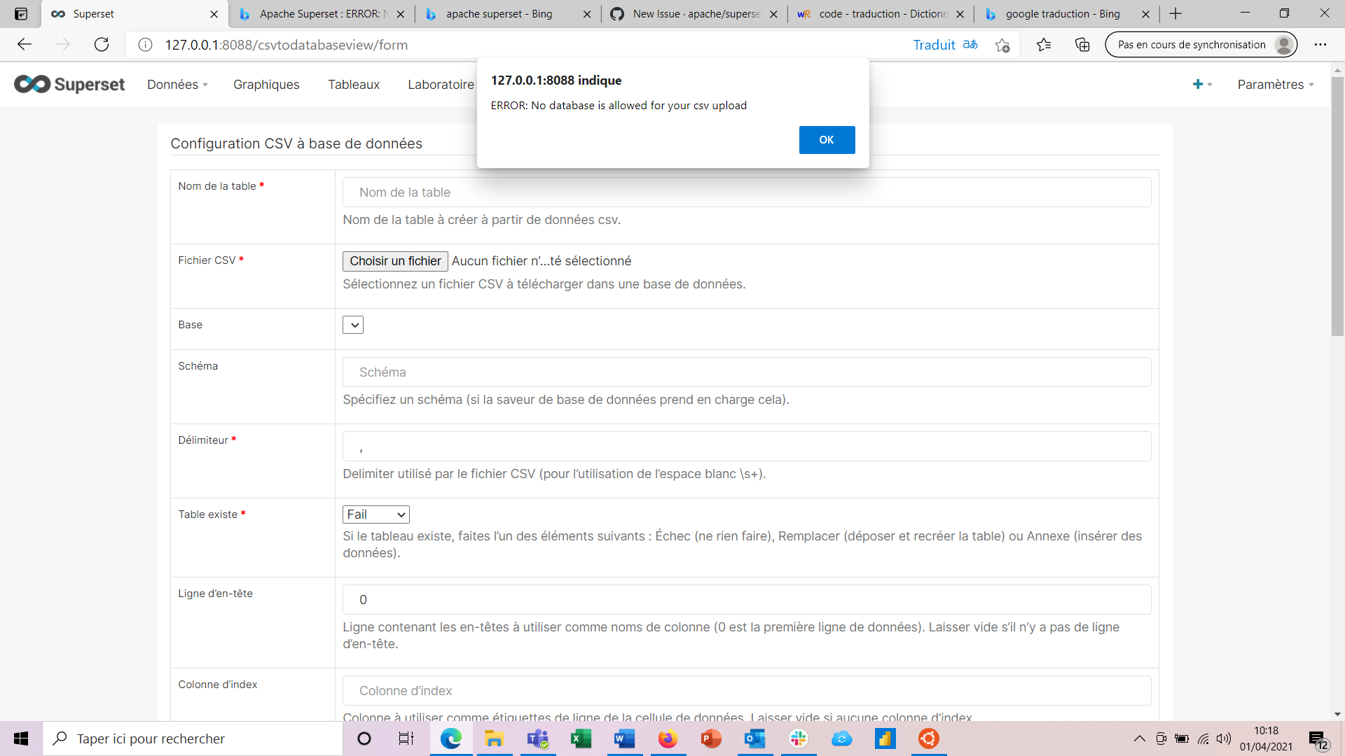 Junior Trying to upload CSV files · Issue #13910 · apache/superset · GitHub