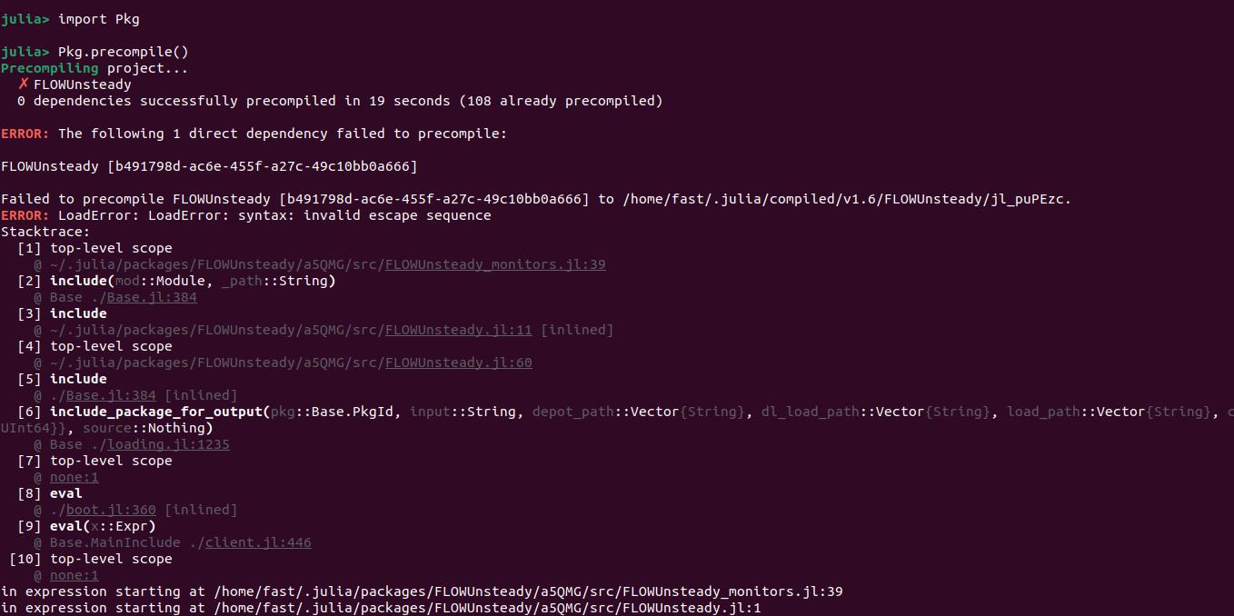 Issue in compiling FLOWUnsteady · Issue #53 · byuflowlab/FLOWUnsteady · GitHub