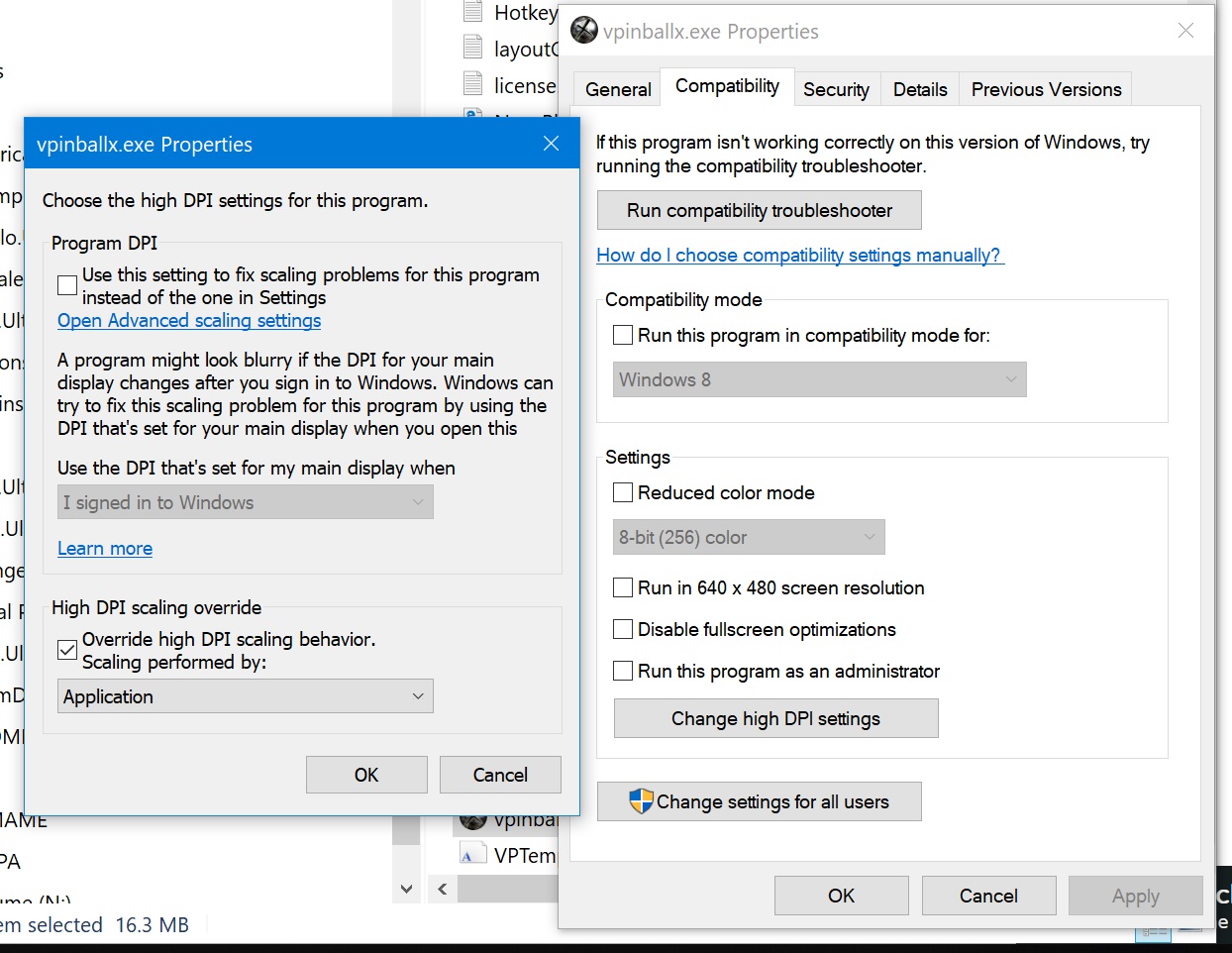Not Display the DMD when using VP-10 when using alternate settings ...