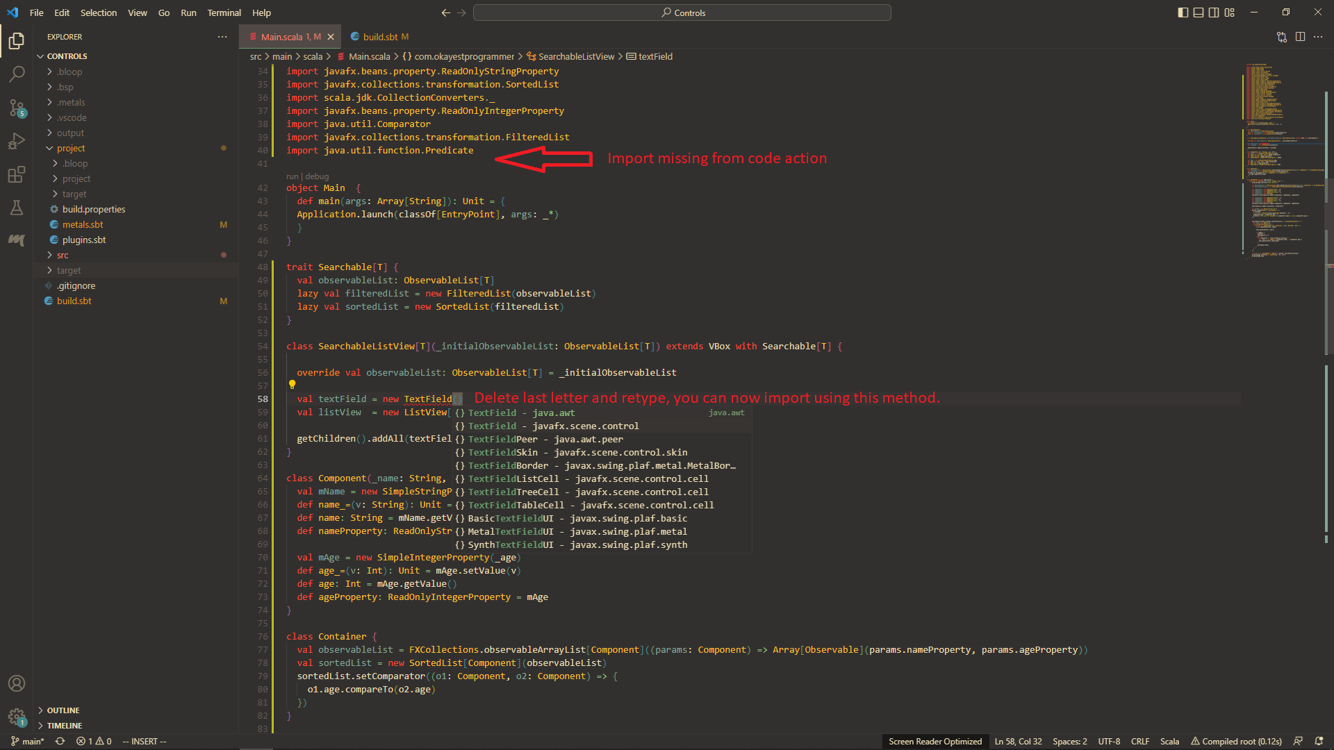 Unable to import though code action · Issue #4906 · scalameta/metals · GitHub