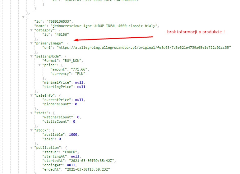 Powiązanie oferty z produktem jak sprawdzić oferty seryjnie ? · Issue #4372 · allegro/allegro ...