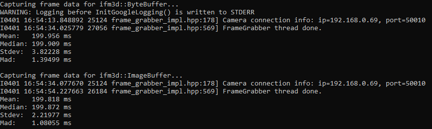 WaitForFrame much longer than IfmVisionAssistant · Issue #303 · ifm/ifm3d · GitHub