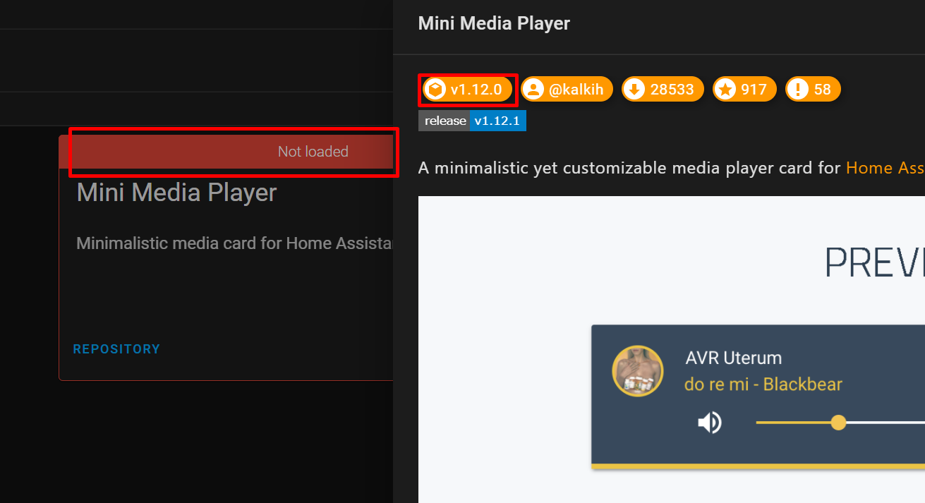 Mini Media Player - Error · Issue #527 · kalkih/mini-media-player · GitHub