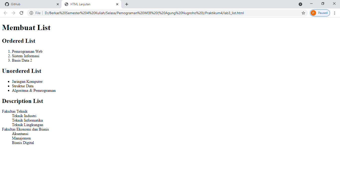 Github Putera Priyanto Lab3web