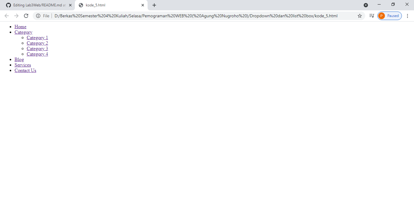 Github Putera Priyanto Lab3web