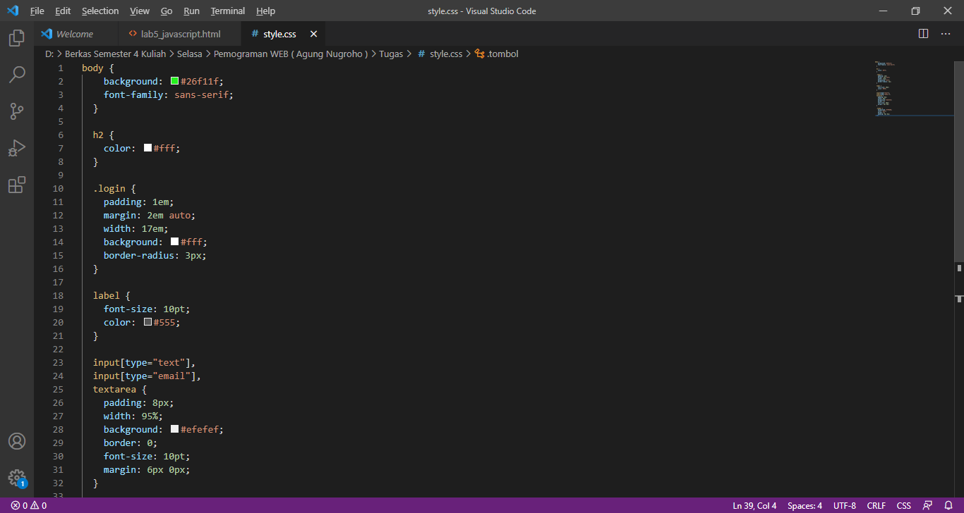 Github Putera Priyanto Lab5web