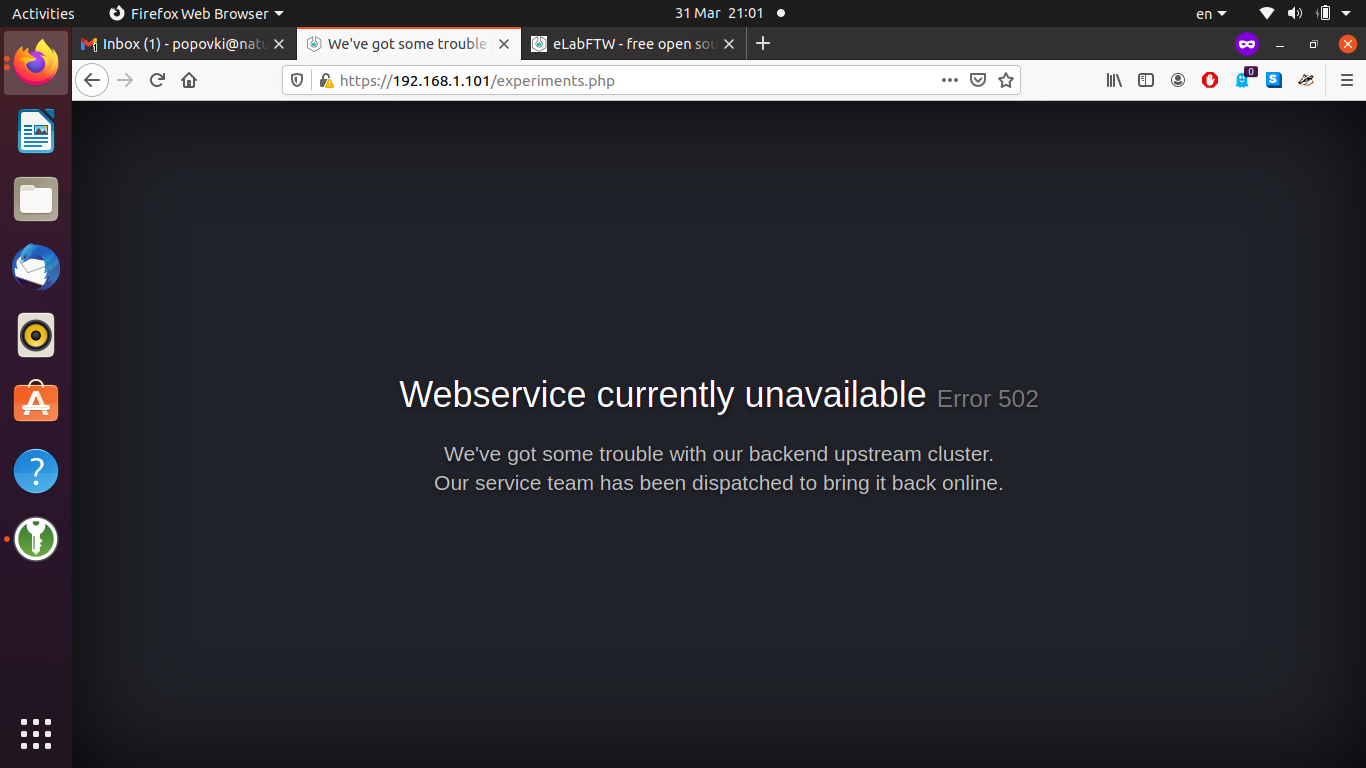 Non-working eLabFTW on Ubuntu 20.04 · Issue #2573 · elabftw/elabftw · GitHub