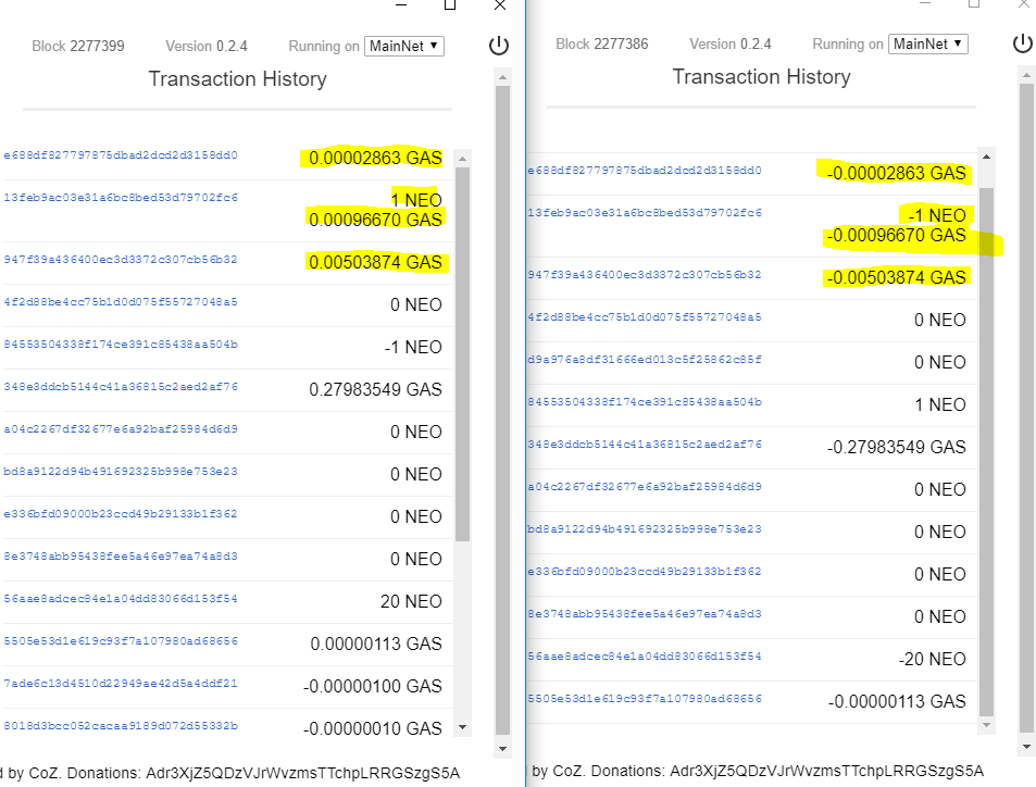 All transaction values are reversed in transaction history · Issue #1134 · CityOfZion/neon ...