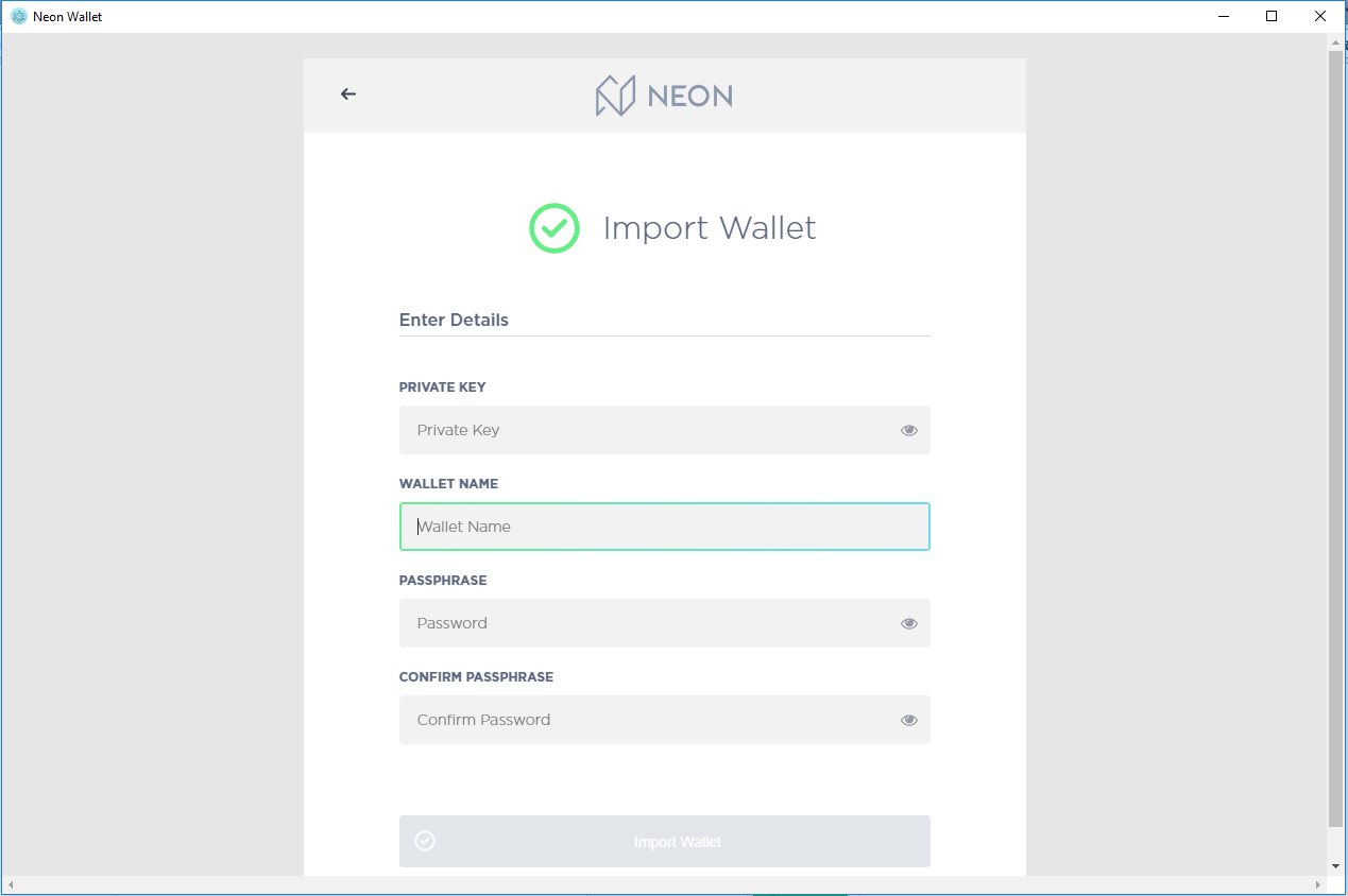 Update design for creation/import in Home container view · Issue #1338 · CityOfZion/neon-wallet ...