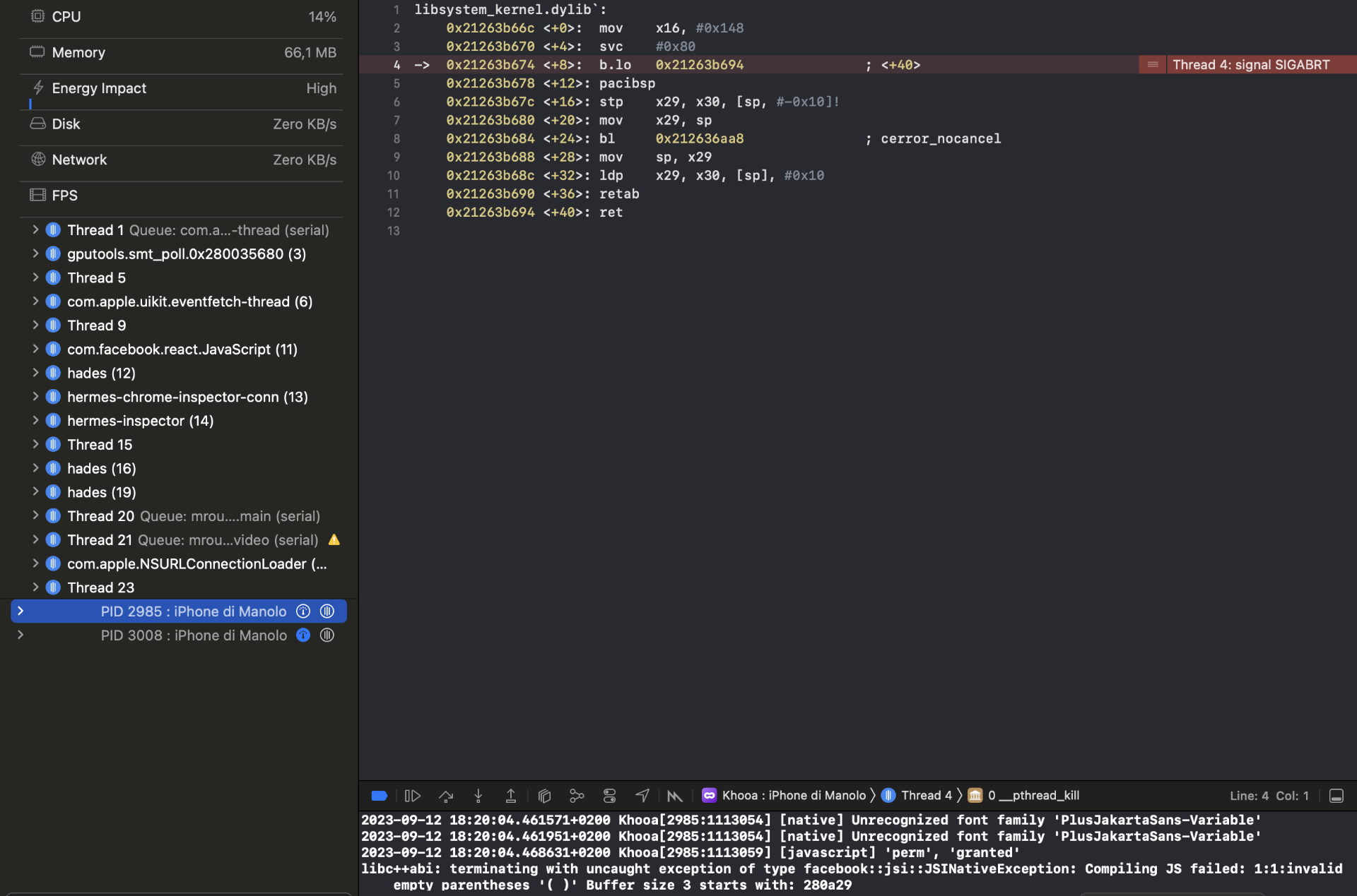 🐛 Error when using frameProcessor on iOS (V3 - RN 0.72.4) · Issue #1776 · mrousavy/react-native ...