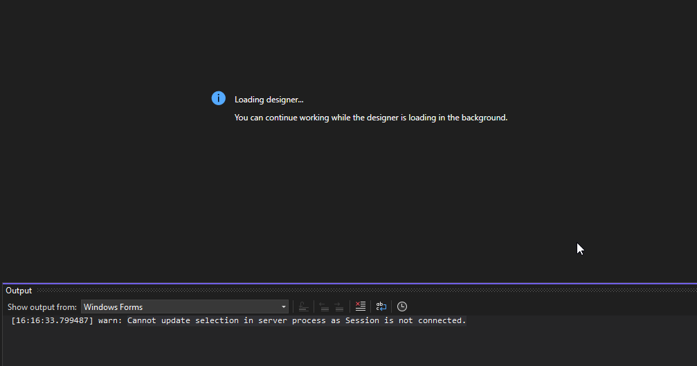 Infinite Designer Loading Since Migration From Net 48 To Net7 · Issue 9317 · Dotnetwinforms 