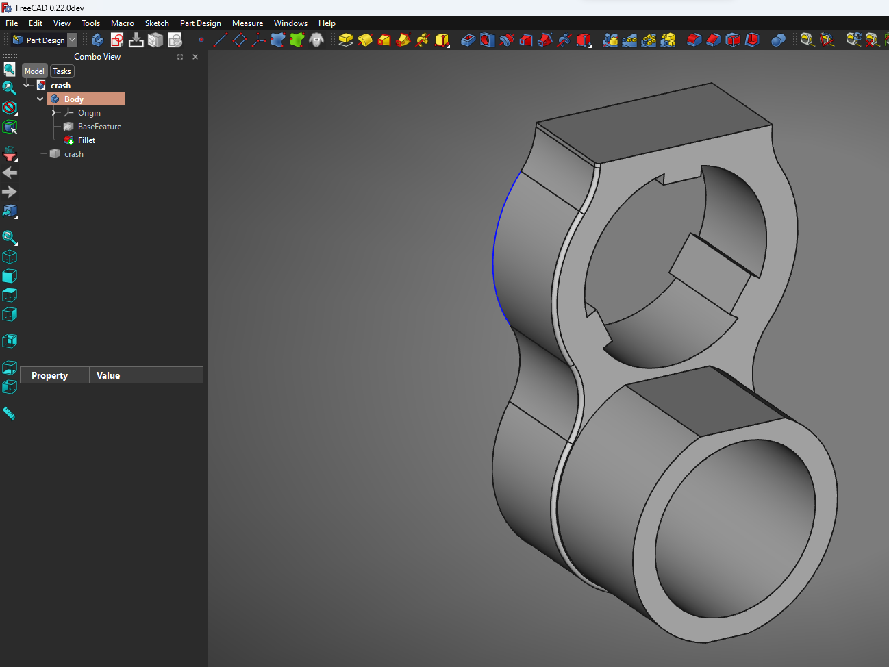 [Problem] Crash when adding PartDesign fillet · Issue #10760 · FreeCAD/FreeCAD · GitHub