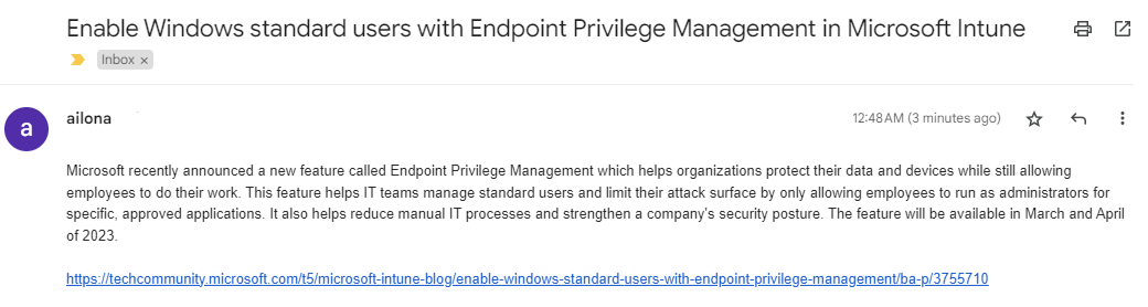 GitHub - ailonag/Intune-FeedSummarizer: Get intune blog feed and email summarization with link