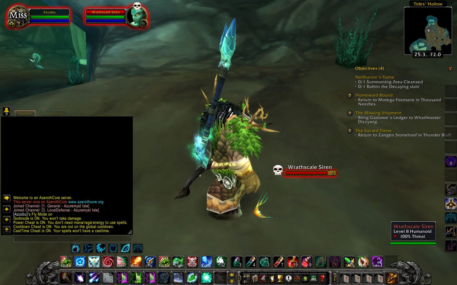 Azuremyst Isle, Tide's Hollow - Wrathscale Siren Spawning Underground ...