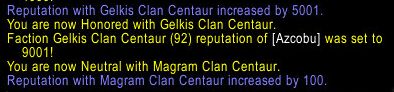 Desolace - Gelkis/Magram Centaur Reputation Mechanics Incorrect · Issue ...