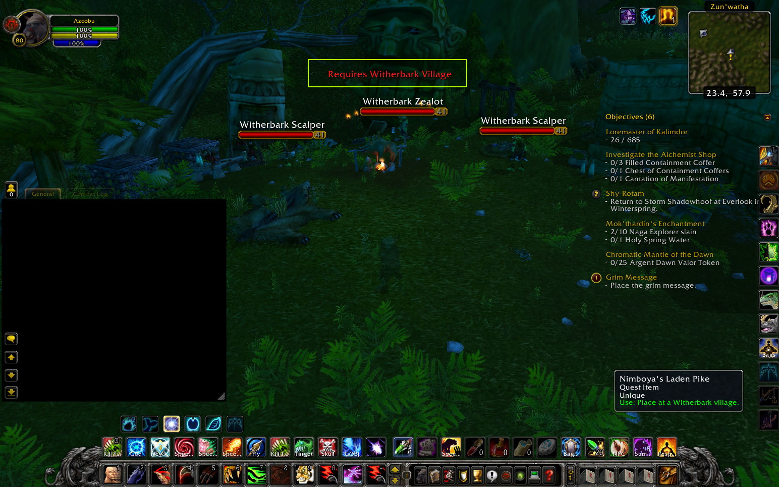 Quest "Grim Message" - Nimboya's Pike Unuseable in Zun'watha · Issue ...