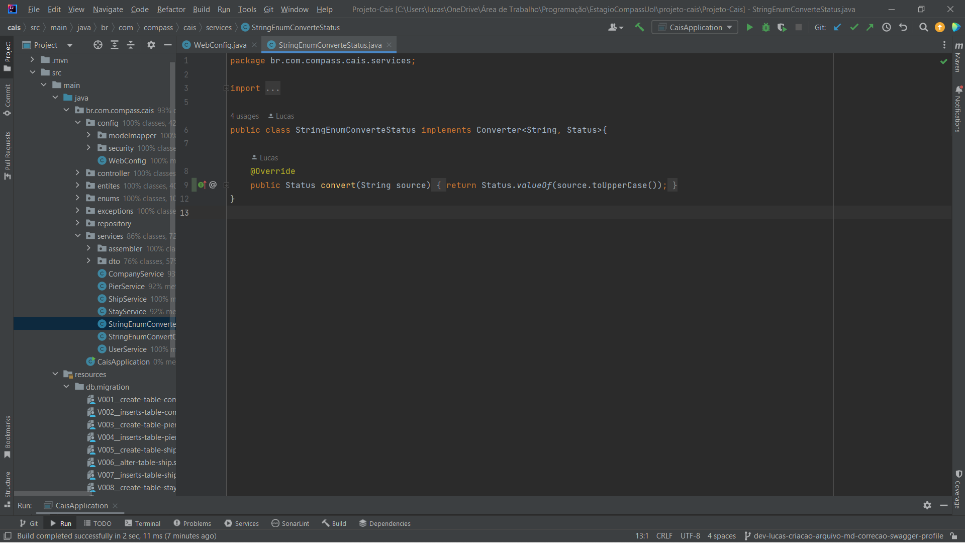 GitHub - vinicius-agu1ar/Projeto-Cais: Projeto de API para gerenciamento de um cais