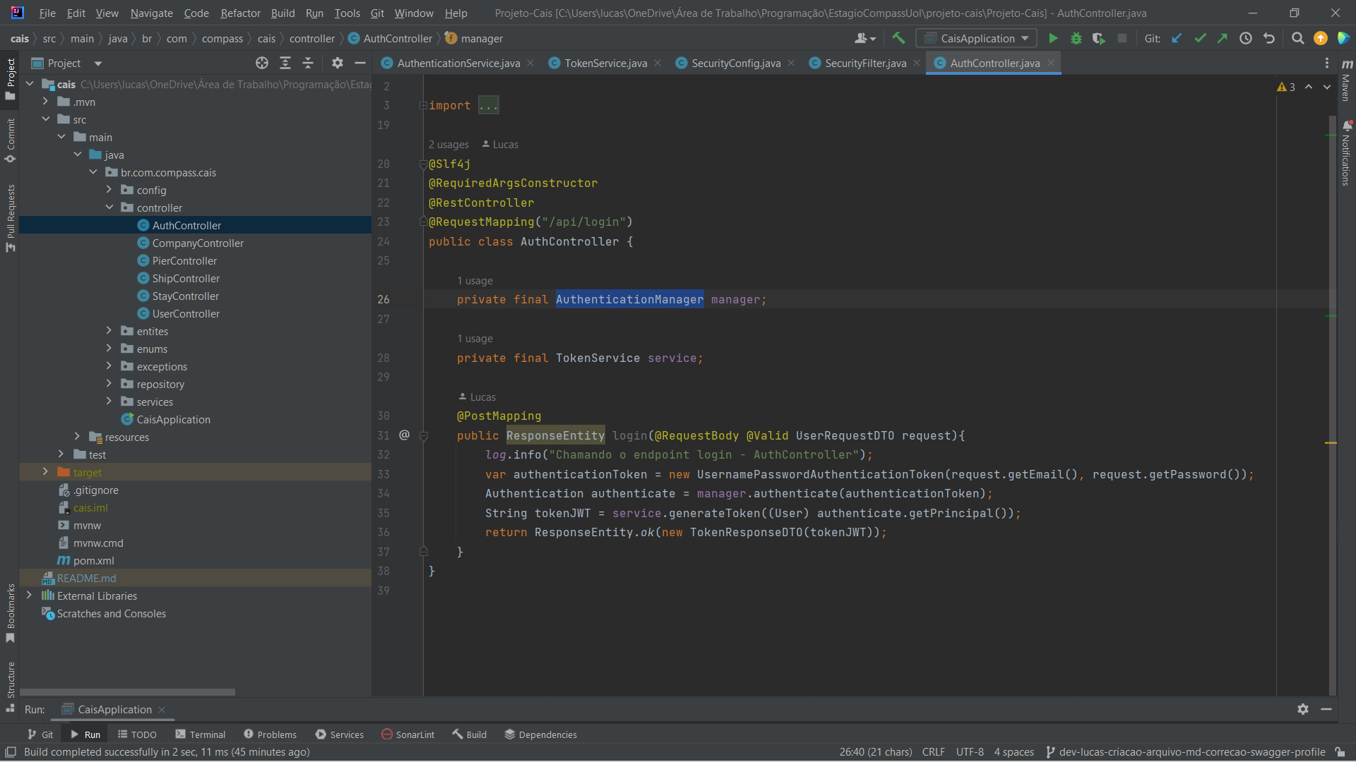 GitHub - vinicius-agu1ar/Projeto-Cais: Projeto de API para gerenciamento de um cais