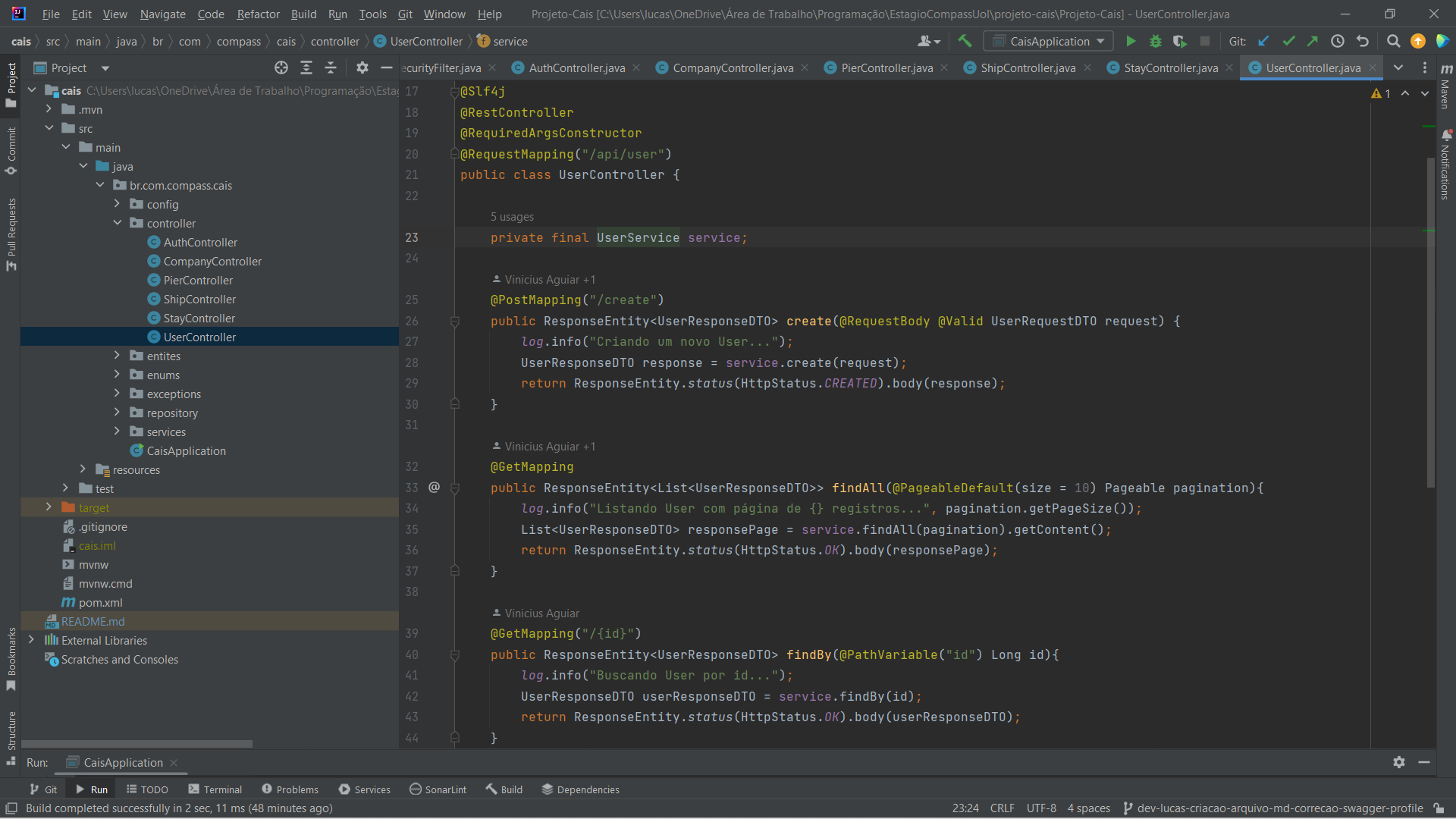 GitHub - vinicius-agu1ar/Projeto-Cais: Projeto de API para gerenciamento de um cais
