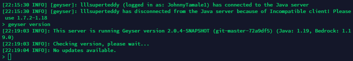 Geyser Velocity Doesn't Support 1.19 Clients · Issue #3034 · GeyserMC ...