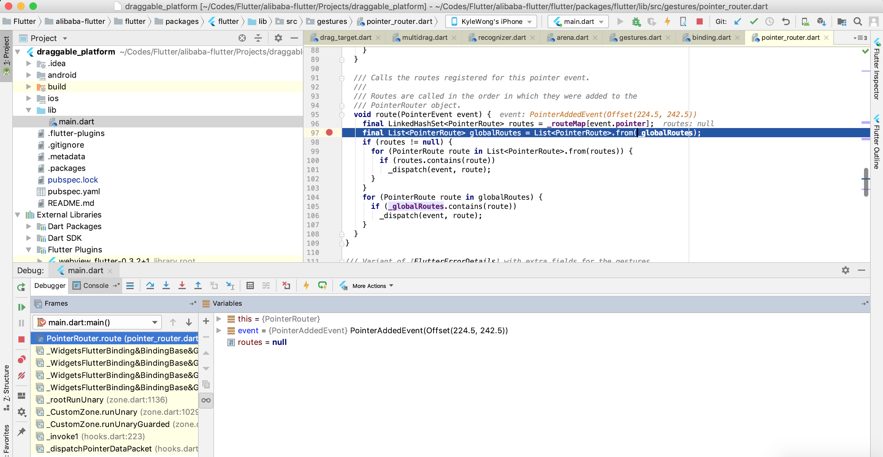 Unexpected touch phase during forwarding · Issue #27580 · flutter ...