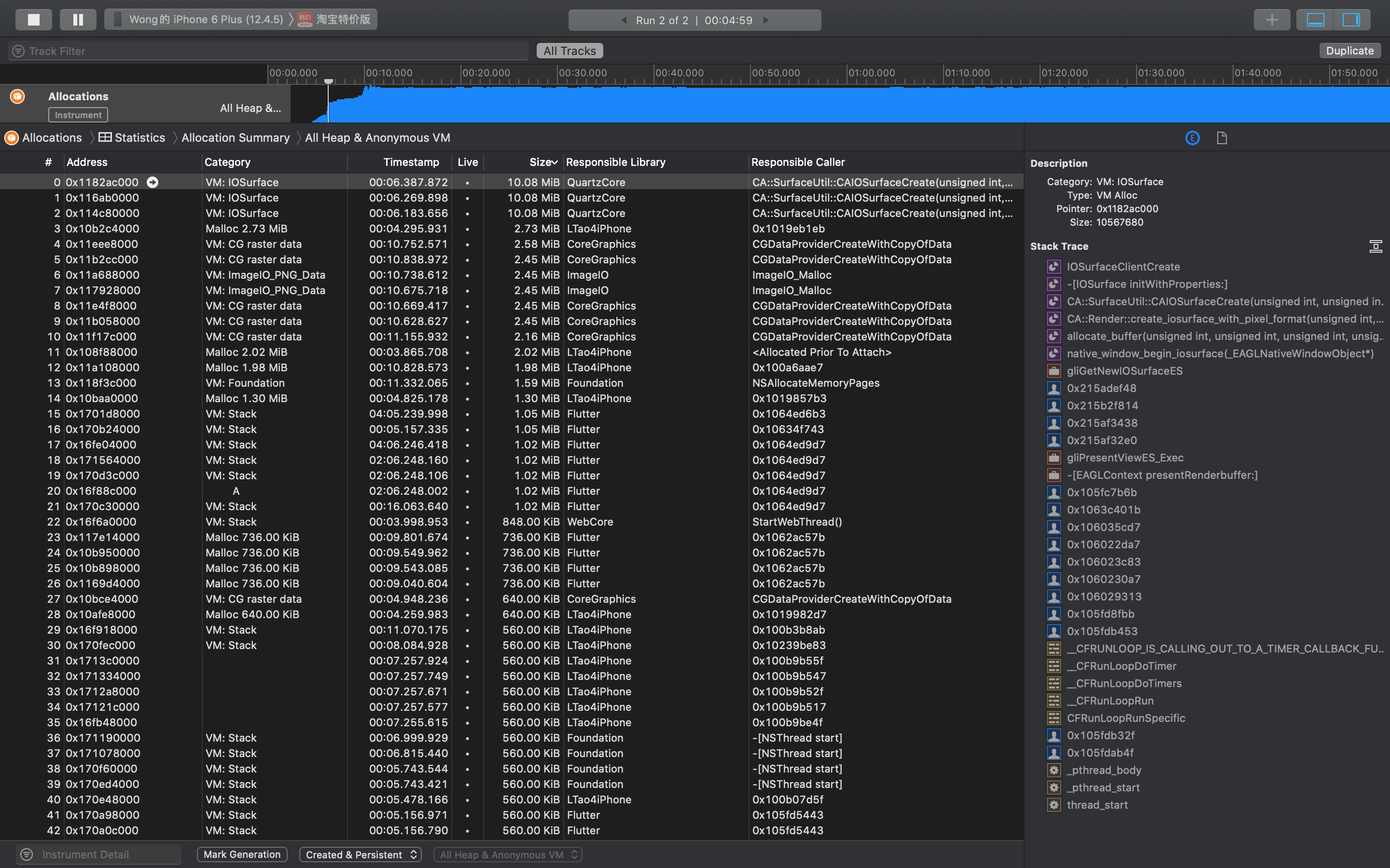 Devtools Observatory Xcode Instruments Disagree About Total Memory Usage · Issue 55934