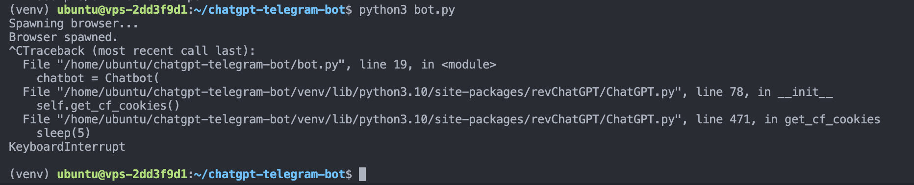 [BUG] - Chromedriver bug: Cloudflare cookie not found · Issue #445 · acheong08/ChatGPT · GitHub