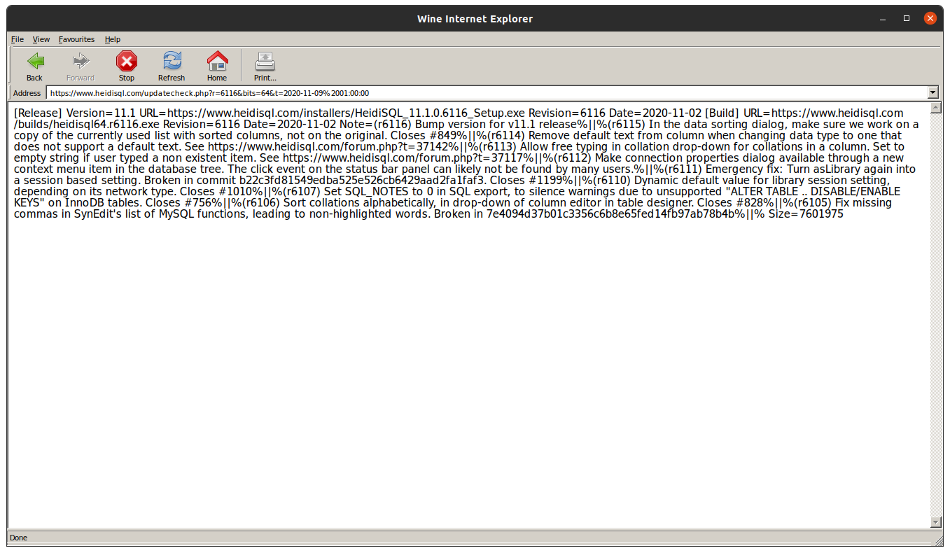 [wine] HeidiSQL can't connect to update check website · Issue #1209 · HeidiSQL/HeidiSQL · GitHub