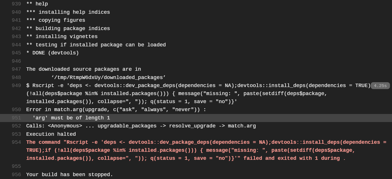 `devtools` Is Breaking In Travis · Issue 2021 · R Lib Devtools · Github