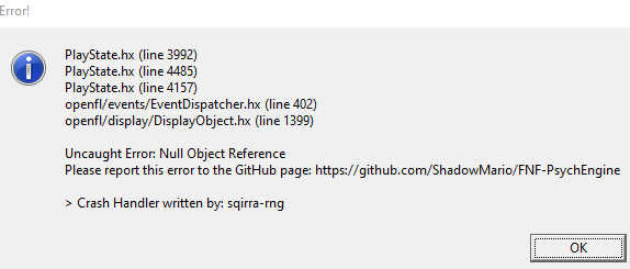 I Got This Error · Issue 10513 · Shadowmariofnf Psychengine · Github 8975
