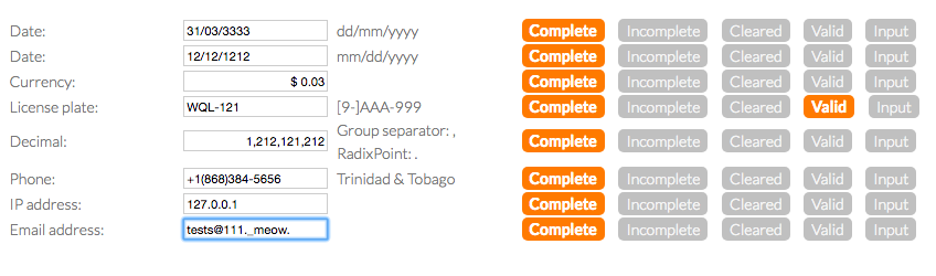 Email Pattern Logic Accepts Trailing Dot · Issue 1908 · Robinherbots Inputmask · Github