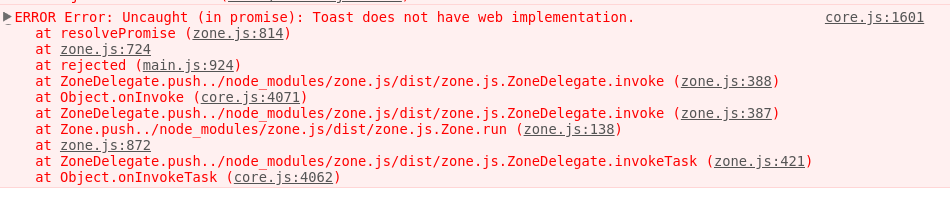 Toast does not have web implementation · Issue #543 · ionic-team/capacitor · GitHub