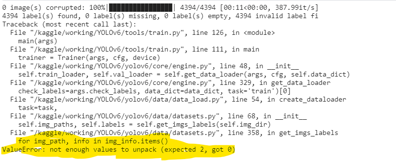 not enough values to unpack in labels · Issue #505 · meituan/YOLOv6 ...