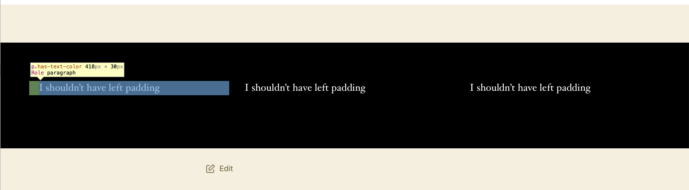 Horizontal paragraph padding in alignfull column blocks is hitting unintended targets · Issue ...