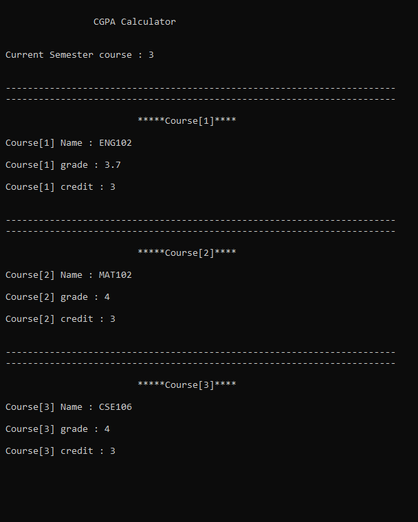 GitHub - ashik5757/CGPA_Calculator: This programme can calculate the ...