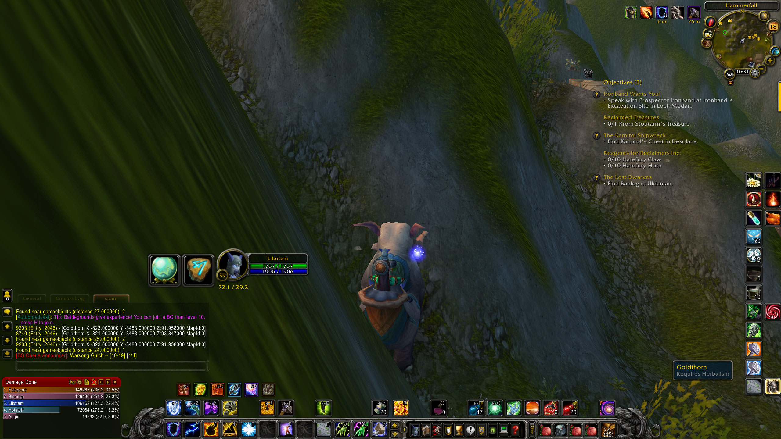 Arathi Highlands - Flying Goldthorn node · Issue #5934 · azerothcore/azerothcore-wotlk · GitHub