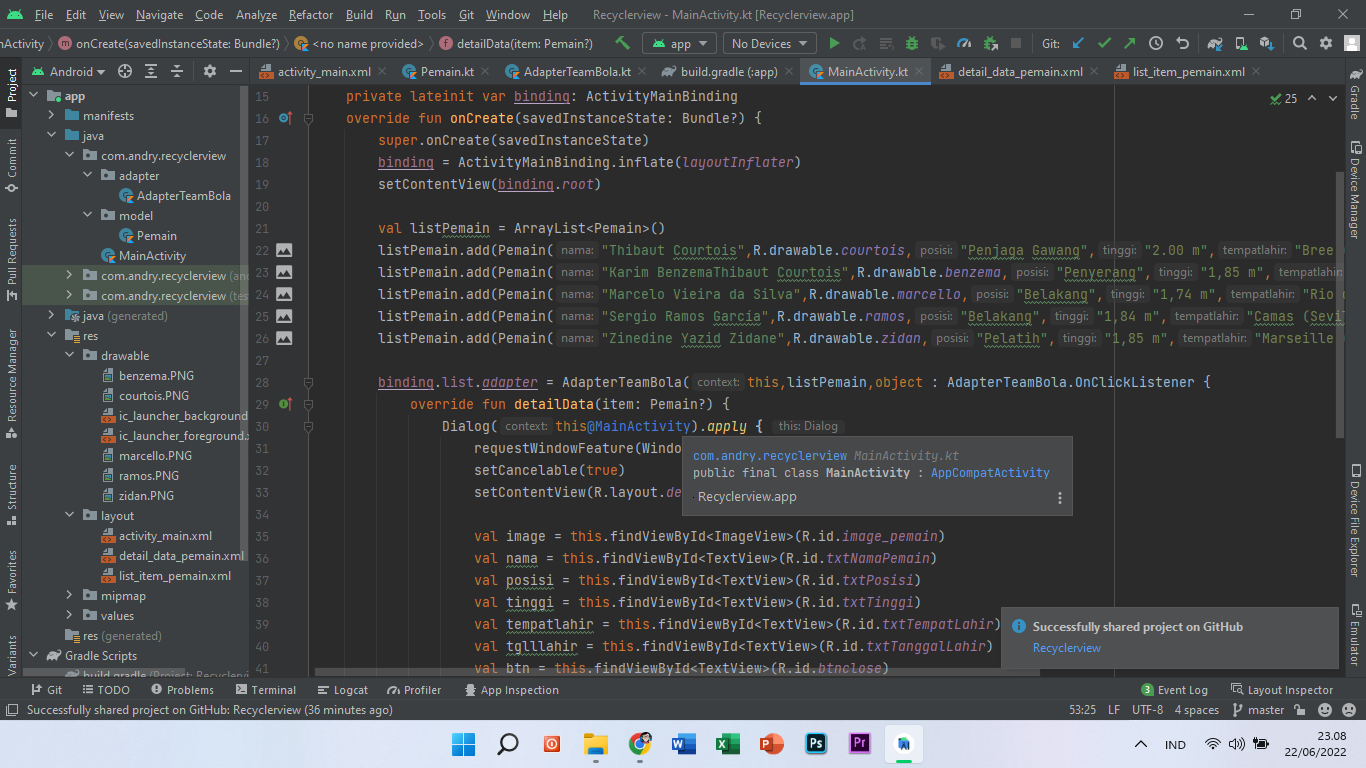 GitHub - Andryprasetia/Recyclerview