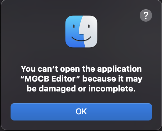 mgcb-editor not opening on macOS BigSur · Issue #7342 · MonoGame/MonoGame · GitHub