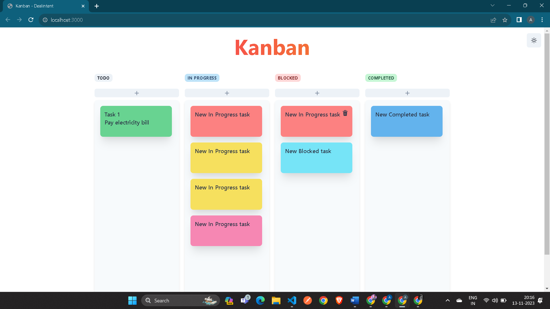 GitHub - ArnabDey1543/Kanban-dashboard: Dealintent