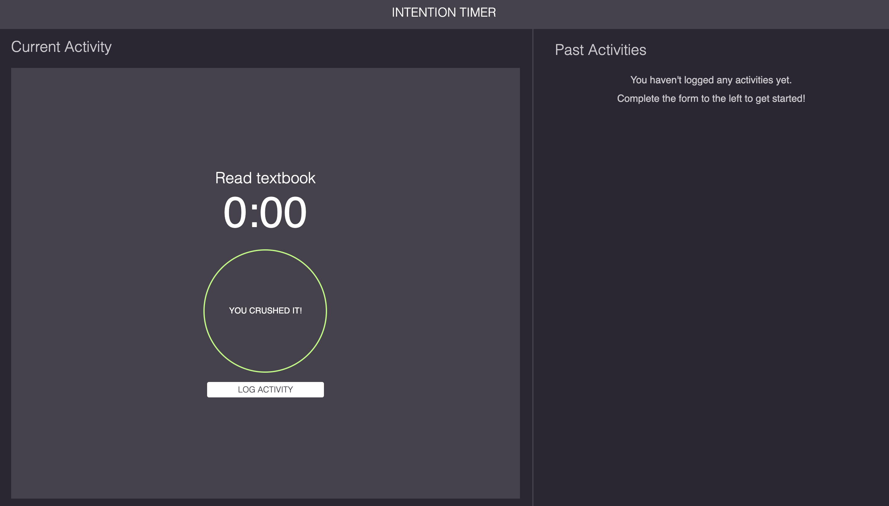 GitHub - Echory/intention-timer