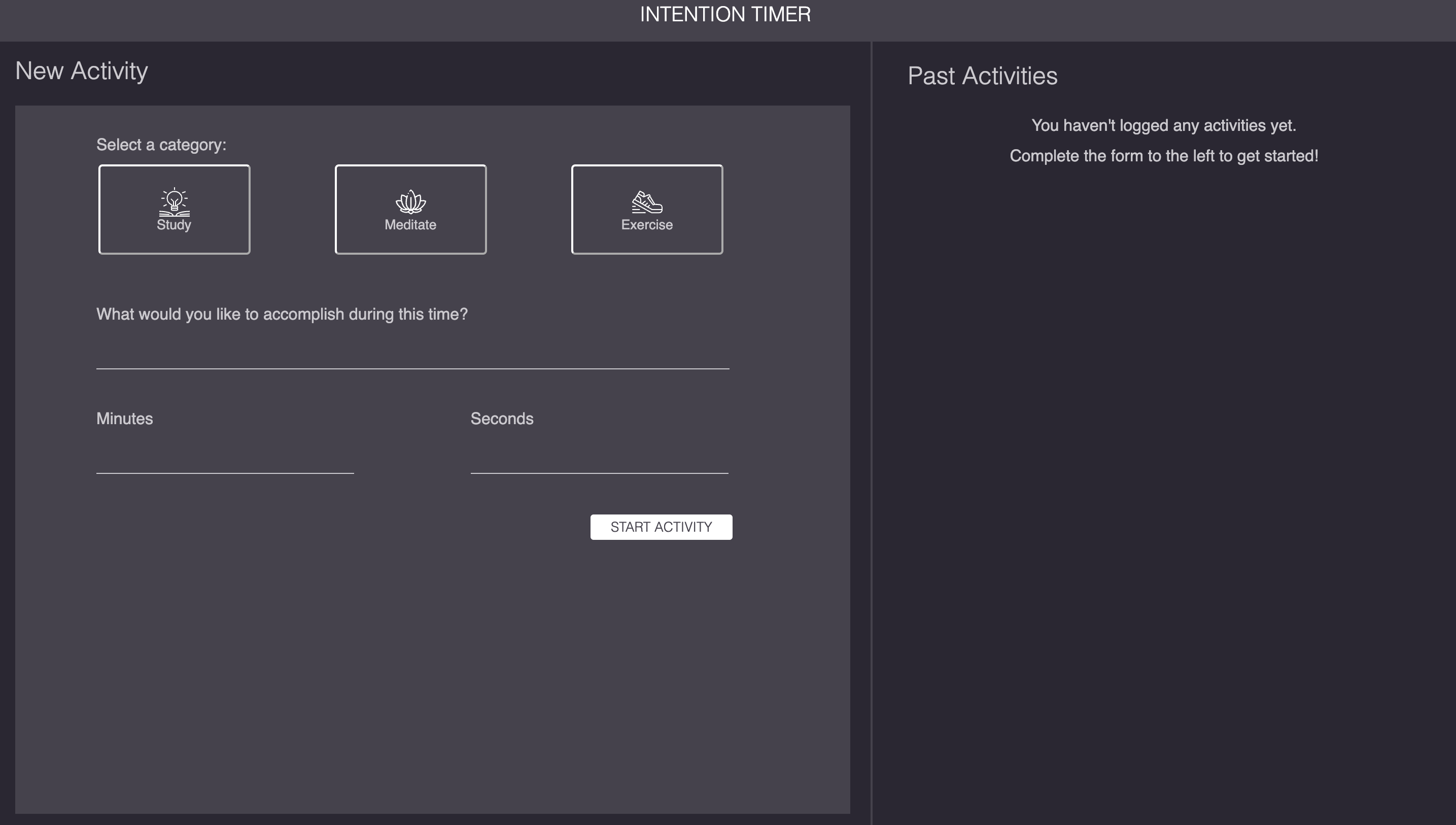 GitHub - Echory/intention-timer