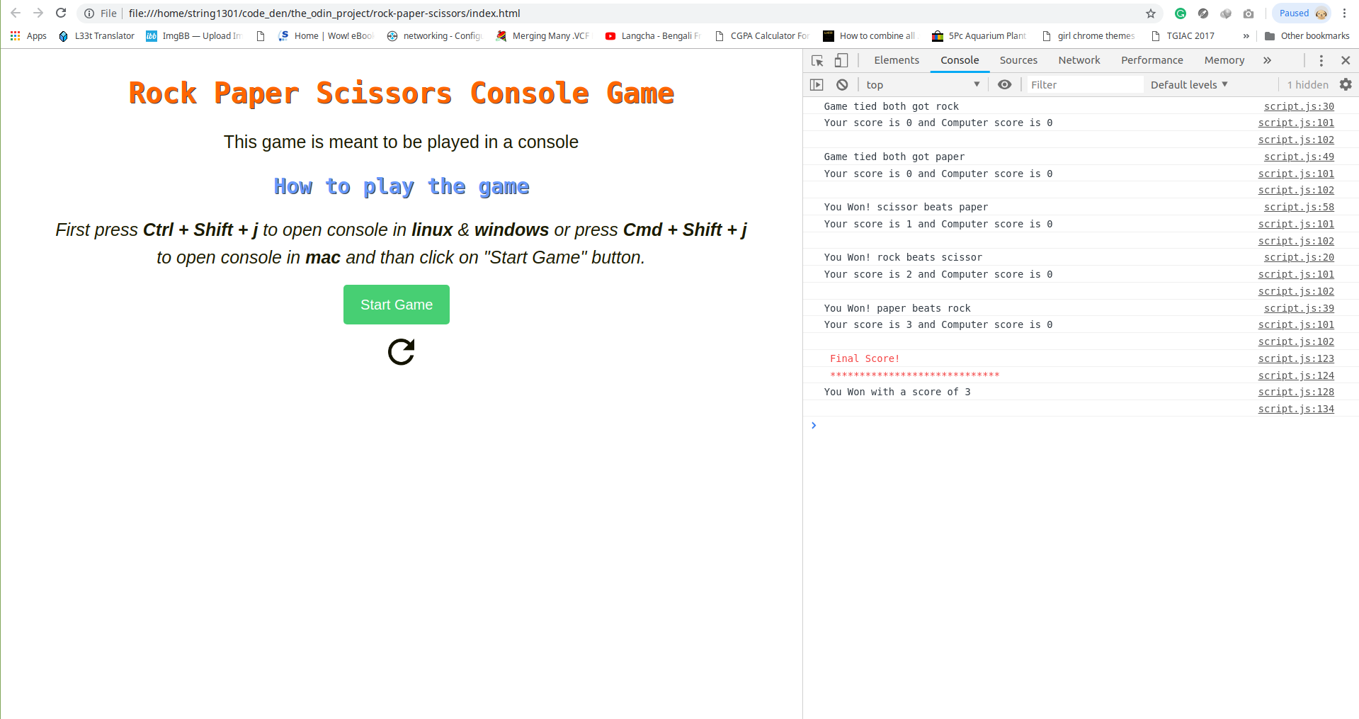 GitHub - ramanujamgond/rock-paper-scissors: Rock Paper Scissors Game ...