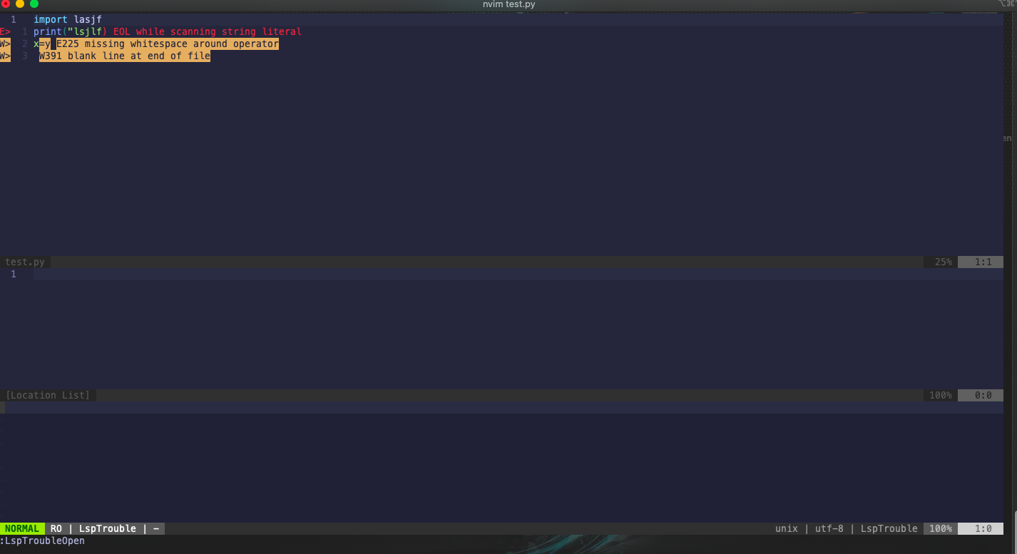 No errors shown in list · Issue #14 · folke/trouble.nvim · GitHub