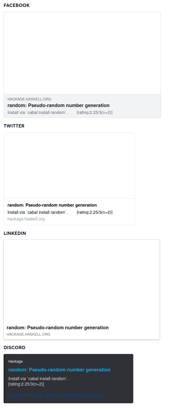 Outdated instructions in opengraph metadata · Issue #971 · haskell/hackage-server · GitHub