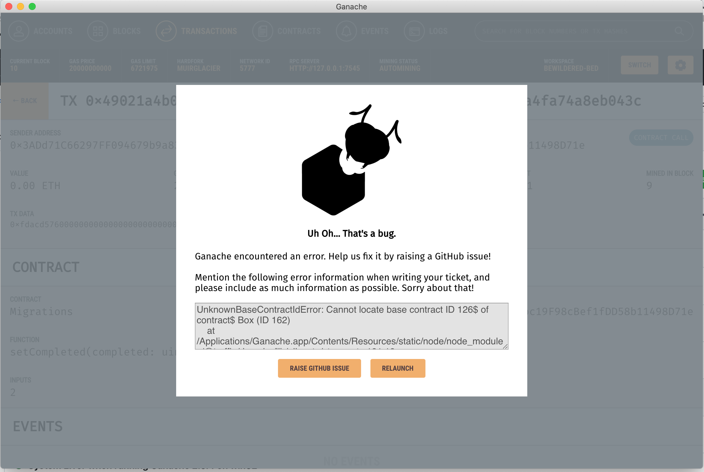 System Error when running Ganache 2.5.4 on darwin · Issue #3544 · trufflesuite/ganache-ui · GitHub