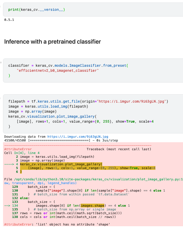 0.5.1 breaks `plot_image_gallery` · Issue #1923 · keras-team/keras-cv · GitHub