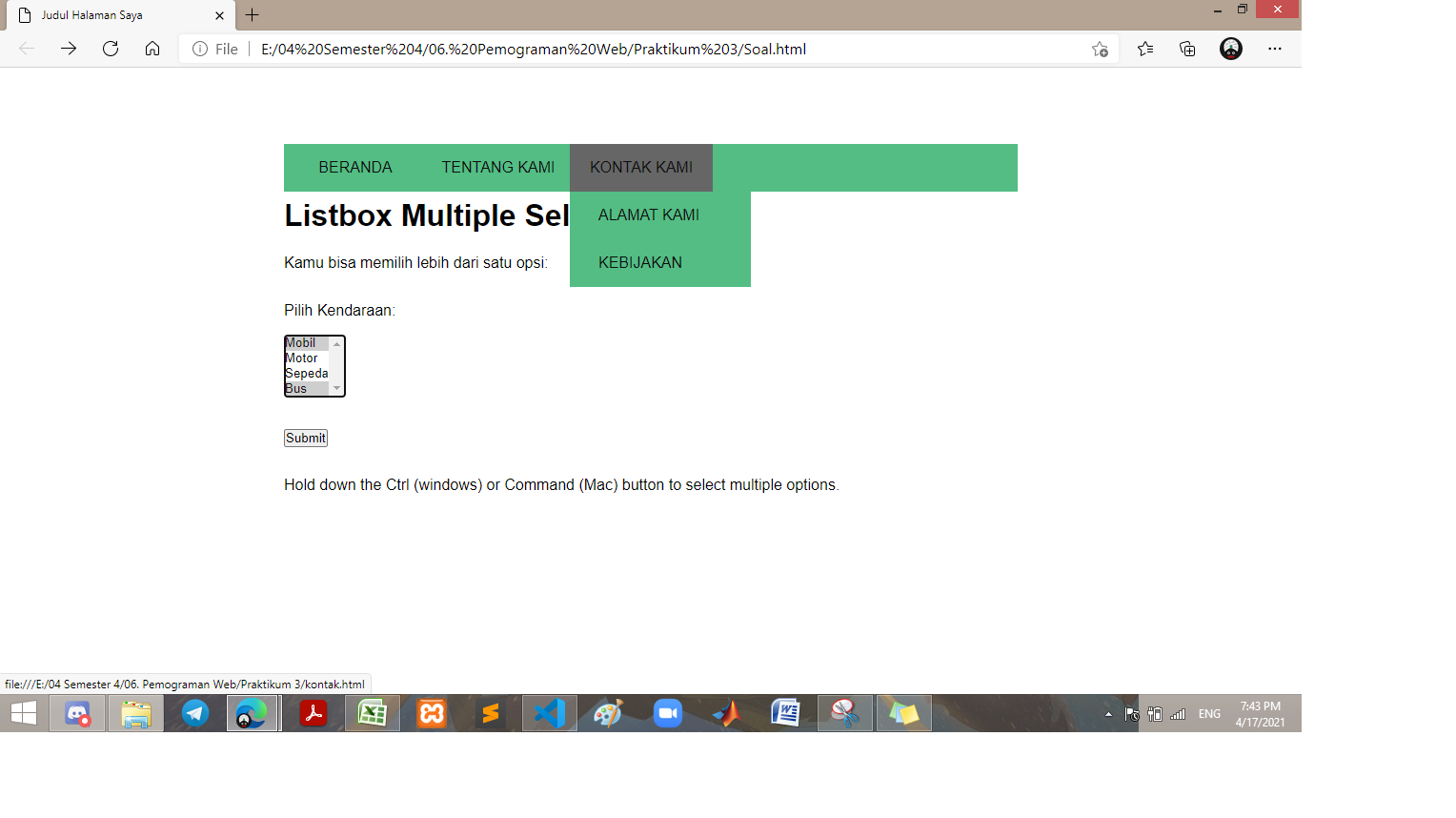 GitHub - arifsamss/Lab3Web